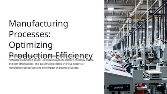 Manufacturing Engineering: The Backbone of Modern Production | PPT