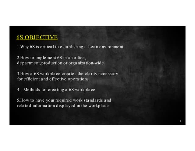 Introduction to 6S | PPT