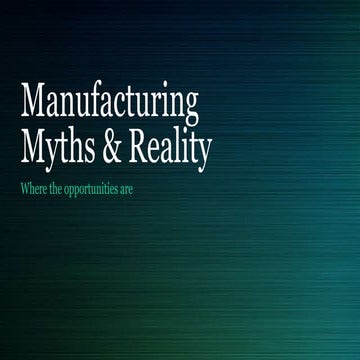 Manufacturing Job Skills and Competencies Framework | PDF