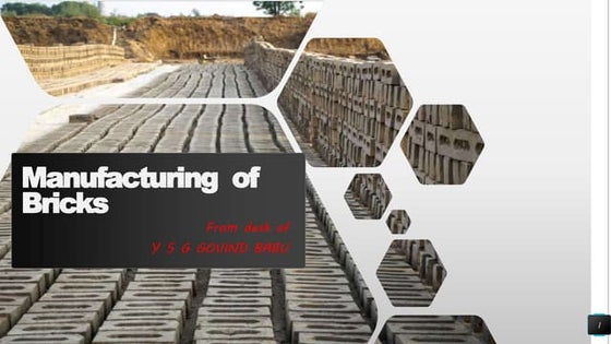 Manufacturing process of bricks | PPT