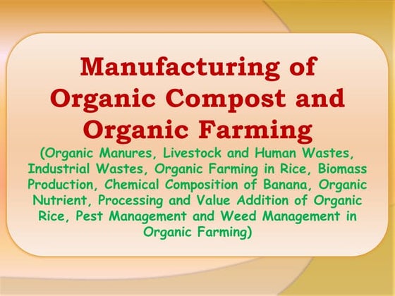 Organic farming Powerpoint presentation | PPT