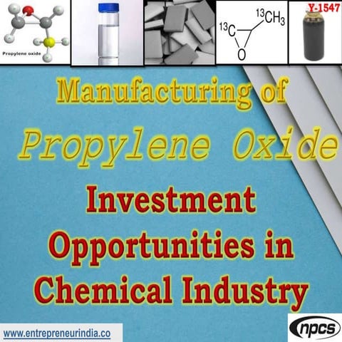 Manufacturing of propylene oxide | PPTX