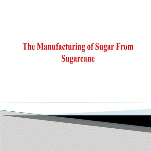 Process of sugar production from sugarcane - sugar factory | PDF