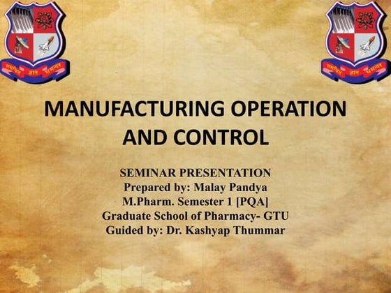 calulation of yields, production record review,change control | PPT