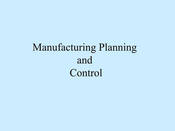 Manufacturing systems | PPTX | Manufacturing Industry | Industries