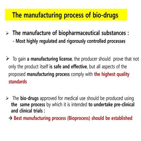 Manufacturing process of bio drugs pharma.ppt