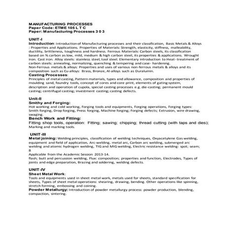 Manufacturing processes | PDF