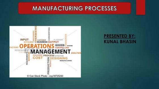 Introduction to manufacturing process | PPTX
