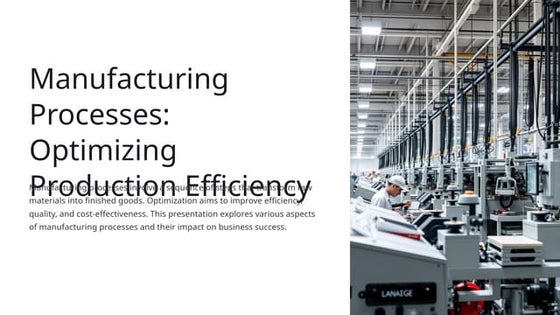 Manufacturing Engineering: The Backbone of Modern Production | PPT