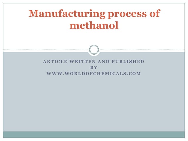 Methanol Synthesis Chemistry
