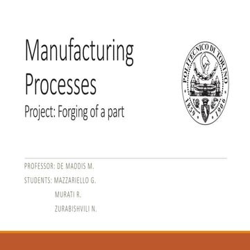 Manufacturing process project | PDF