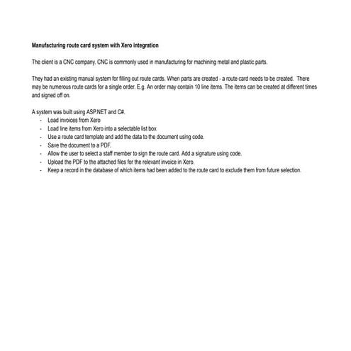 Manufacturing route card system with Xero integration.pdf