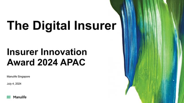 AIA Insurance Lanka Ltd - Insurer transformation Award 2022 | PPTX