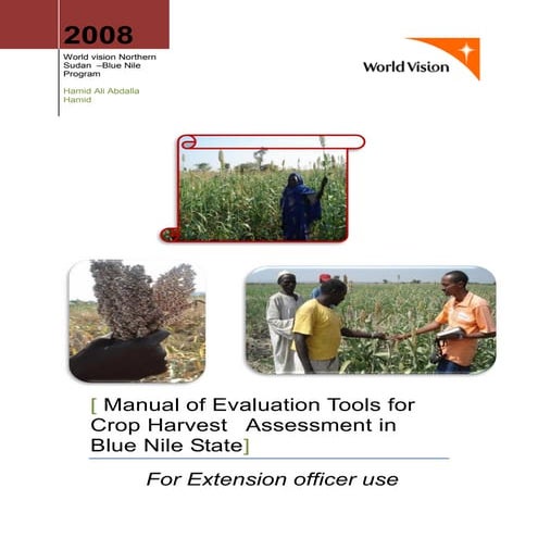Manual of blue nile crop assessment | PDF | Agriculture | Industries
