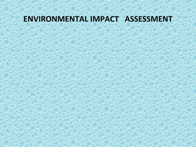 Environmental impact assessment and Initial Environmental Examination ...