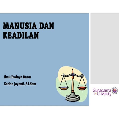 Manusia dan keadilan | PPT
