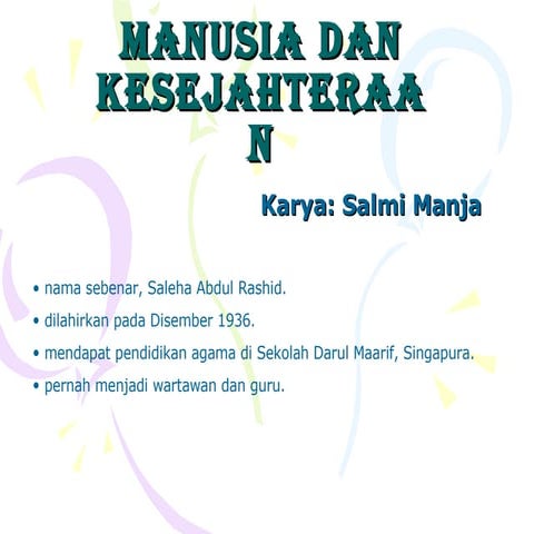 Manusia Dan Kesejahteraan (Nota) | PPT