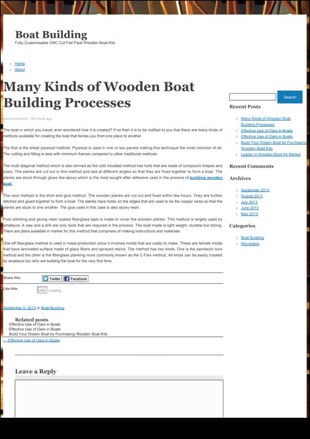Wooden Boat Building Now Made Easier | PDF
