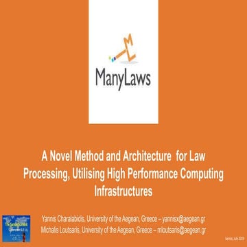 A Novel Method and Architecture for Law Processing, Utilising High ...