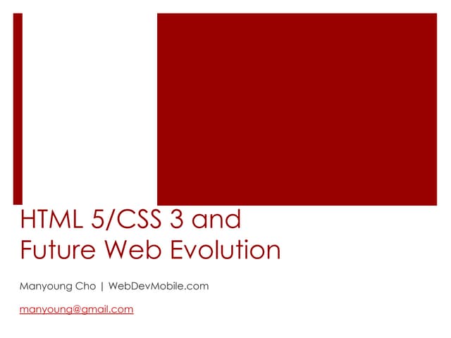 Html5css3 And Future Web In Mobile And Iptv Ppt 6492