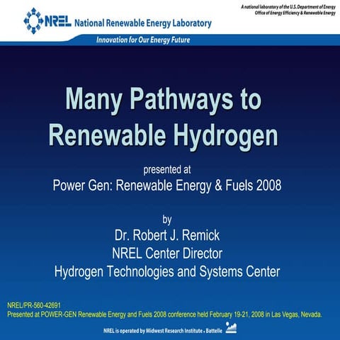 Many Pathways to Renewable Hydrogen (Presentation).pdf