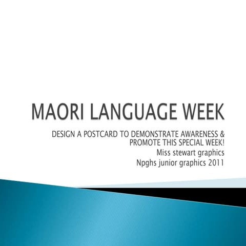 Maori lang week yr 9 2012 | PPTX