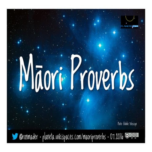 Māori Proverbs | PDF