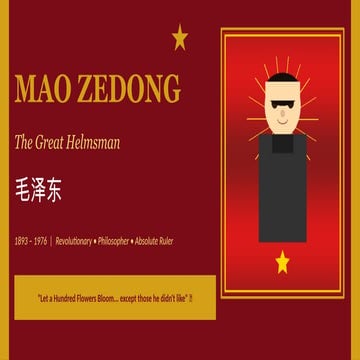 Mao Zedong Chinese Leader Revolutionary | PPTX