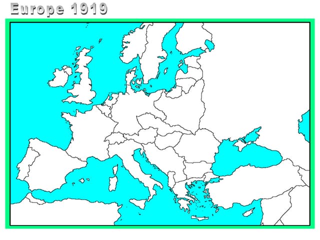 A Map Of Europe In 1919 1920