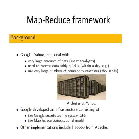 Introduction To The Map Reduce Framework Pdf
