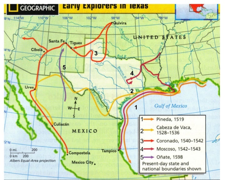 Animated Map: Spanish & French Exploration of Texas