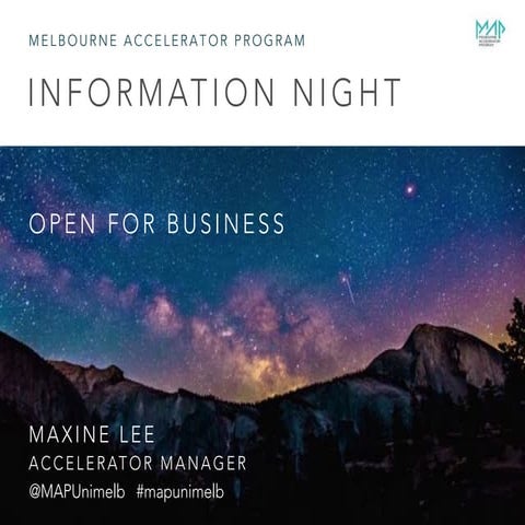 MAP17 Information Night | PDF | Startups | Business