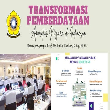 TRANSFORMASI PEMBERDAYAAN APARATUR NEGARA DI INDONESIA | PDF