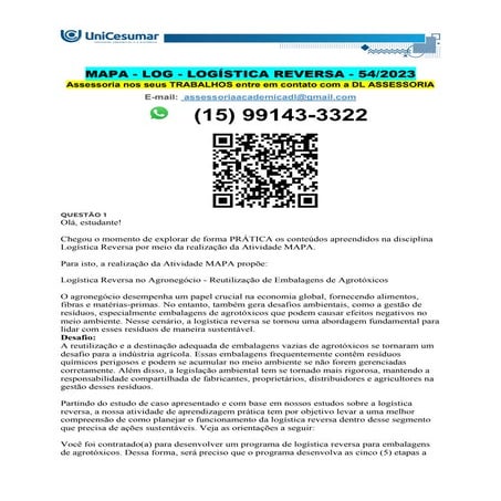 MAPA - LOG - LOGÍSTICA REVERSA - 54/2023 | PDF