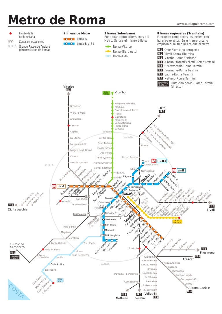 Mapa metro-roma