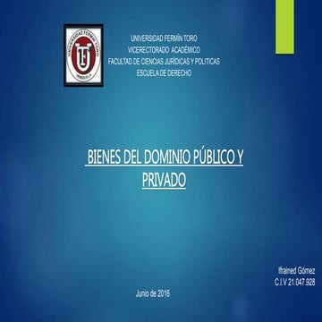 Bienes del dominio publico y dominio privado | PPTX
