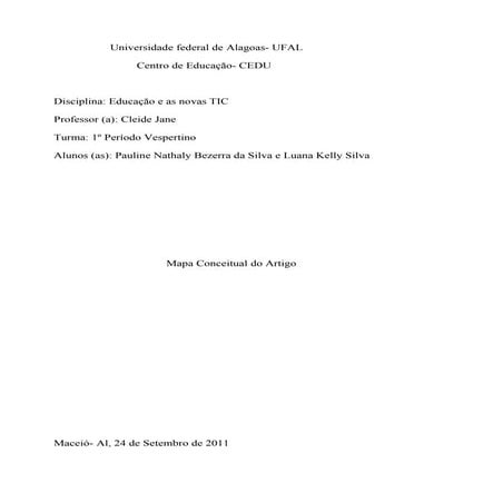 Mapa conceitual do artigo | PDF