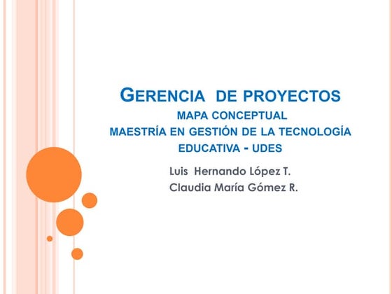 Mapa conceptual de gestion de proyectos | PPT