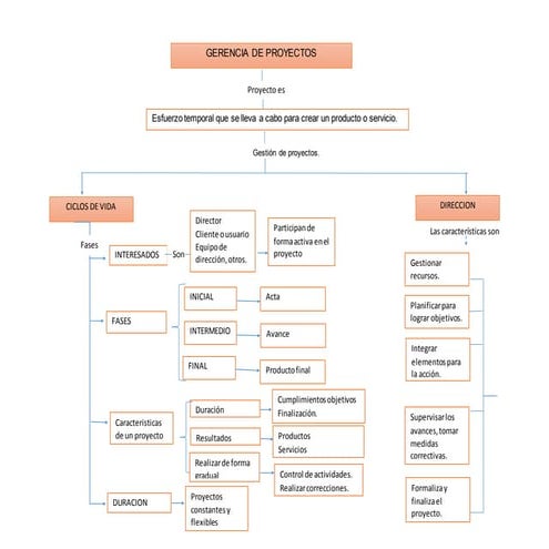 Mapa conceptual gestión de proyectos | DOCX