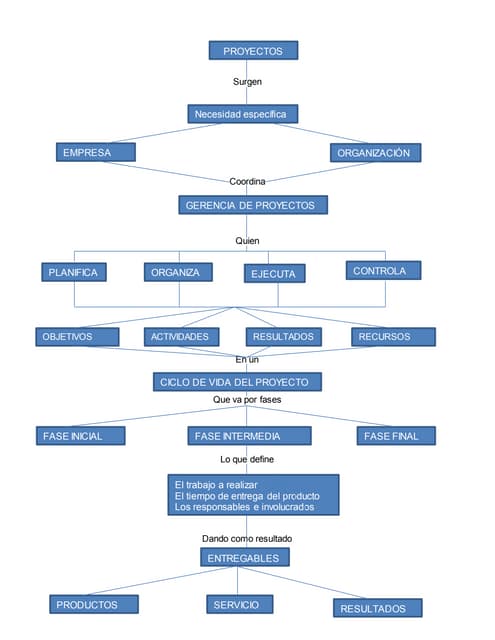 Mapa conceptual gerencia de proyectos | PPT