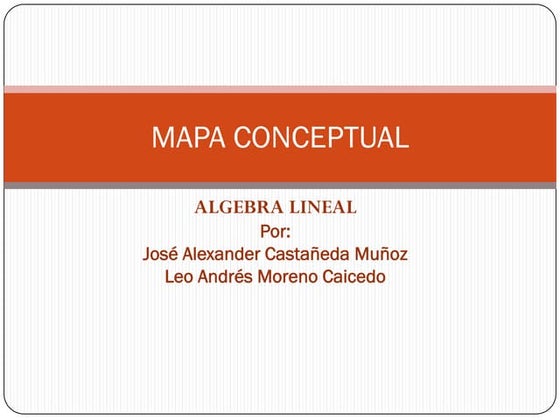 MAPA CONCEPTUAL ALGEBRA LINEAL | PDF