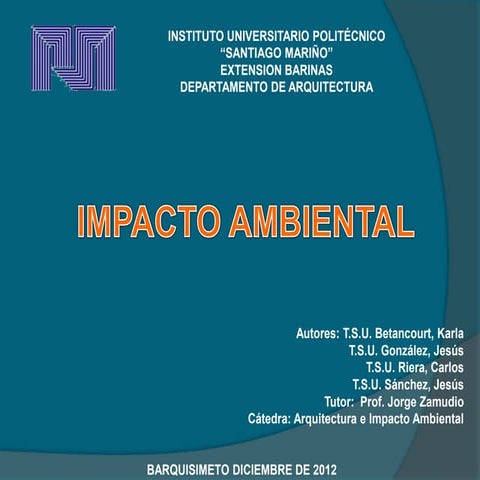 Mapa conceptual. IMPACTO AMBIENTAL | PPSX