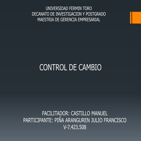 Mapa Conceptual Control de Cambio | PPTX