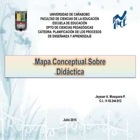 Mapa conceptual de didactica por jeysser mosquera | PPTX
