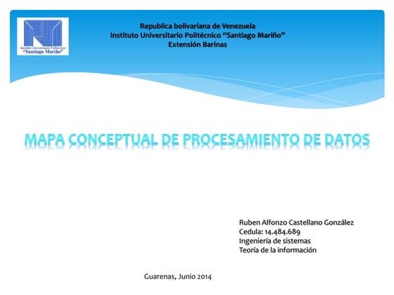 Mapa conceptual Procesamiento de Datos | PDF | Databases | Computer ...