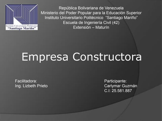 Empresa constructora, red pert cpm y diagrama de gantt | PPTX
