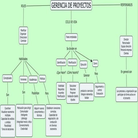 Mapa conceptual gerencia de proyectos | PPTX