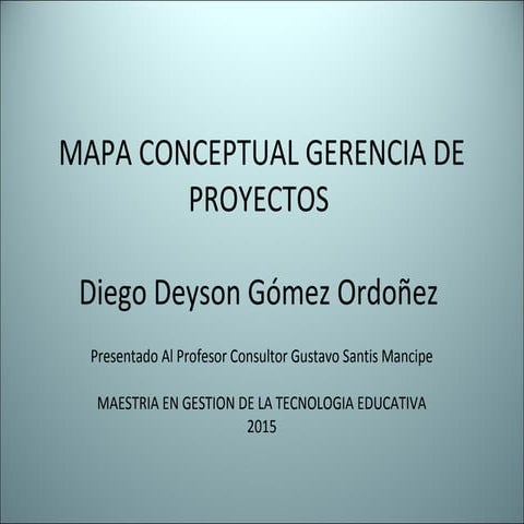 Mapa conceptual gerencia de proyectos | PPT
