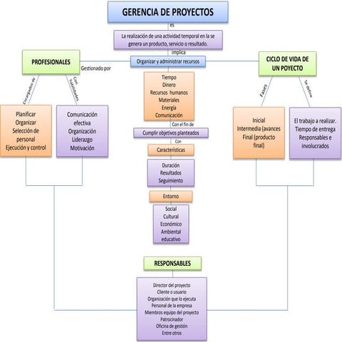 Mapa conceptual: gerencia de proyectos | PPTX