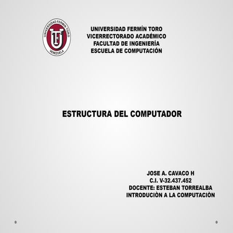 MAPA CONCEPTUAL Jose Cavaco.pptx introducción a la computación | PPTX